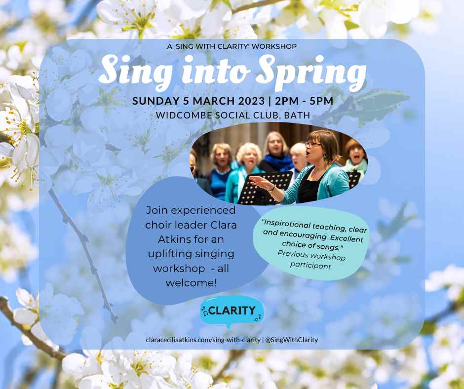 Sing into Spring – A ‘Sing with Clarity’ Workshop - Snappy Tickets Beta